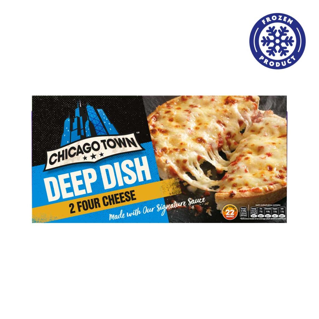 Chicago Town 2 Deep Dish Four Cheese Pizzas 310g | Heron Foods Chicago Town 2 Deep Dish Four Cheese Pizzas 310g | Heron Foods